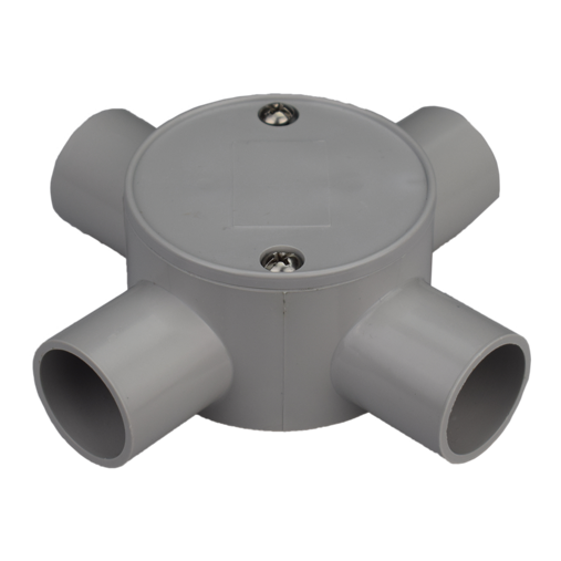 25mm 4 Way Shallow Junction Box – 10 pieces - TechBasha