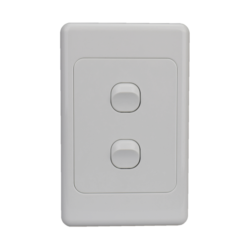 Vertical Switch – 2 Gang – 2 Way (10 Pieces) - TechBasha