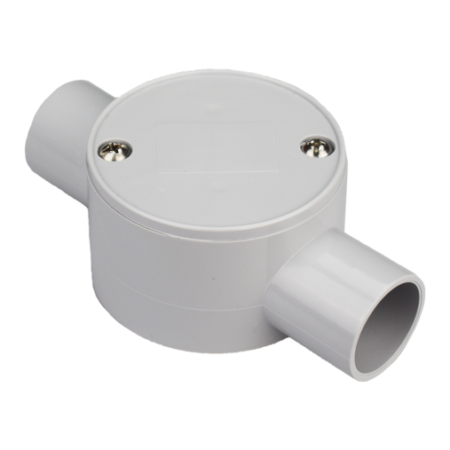 Junction Box 2 Way 20mm Grey - Tech Basha
